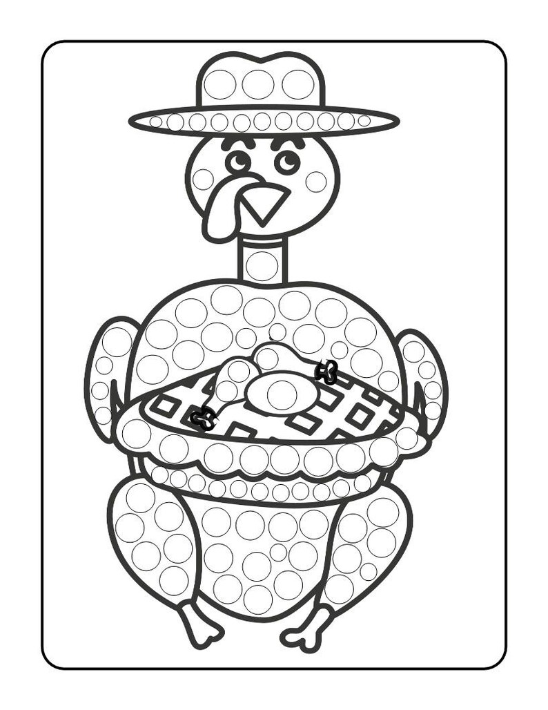 Thanksgiving Dot Markers Activity Pages for Kids Fall Coloring Pages ...