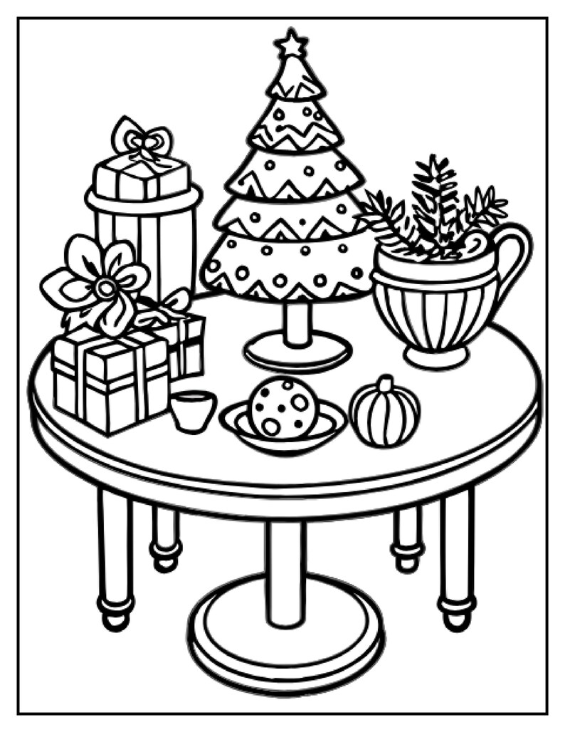 100 Christmas Coloring Pages, Kids Holiday Fun, Winter Printable Art - Etsy
