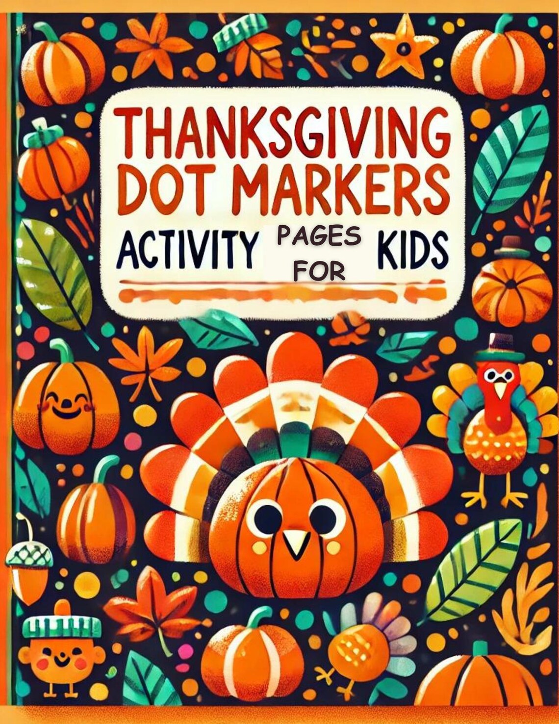 Thanksgiving Dot Markers Activity Pages for Kids | Fall Coloring Pages ...