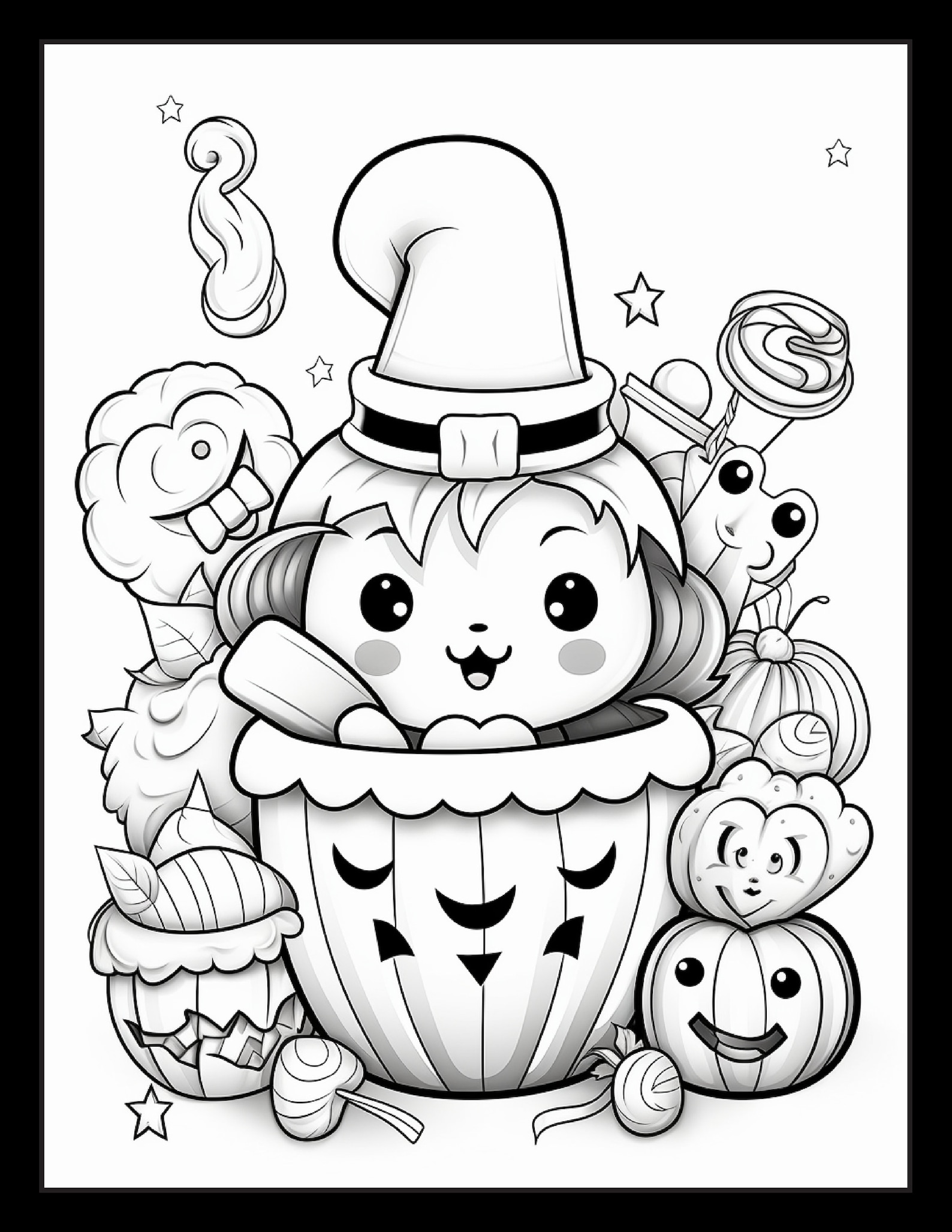 97 Candy Halloween Coloring Pages for Kids: A Fun and Spooky Adventure ...