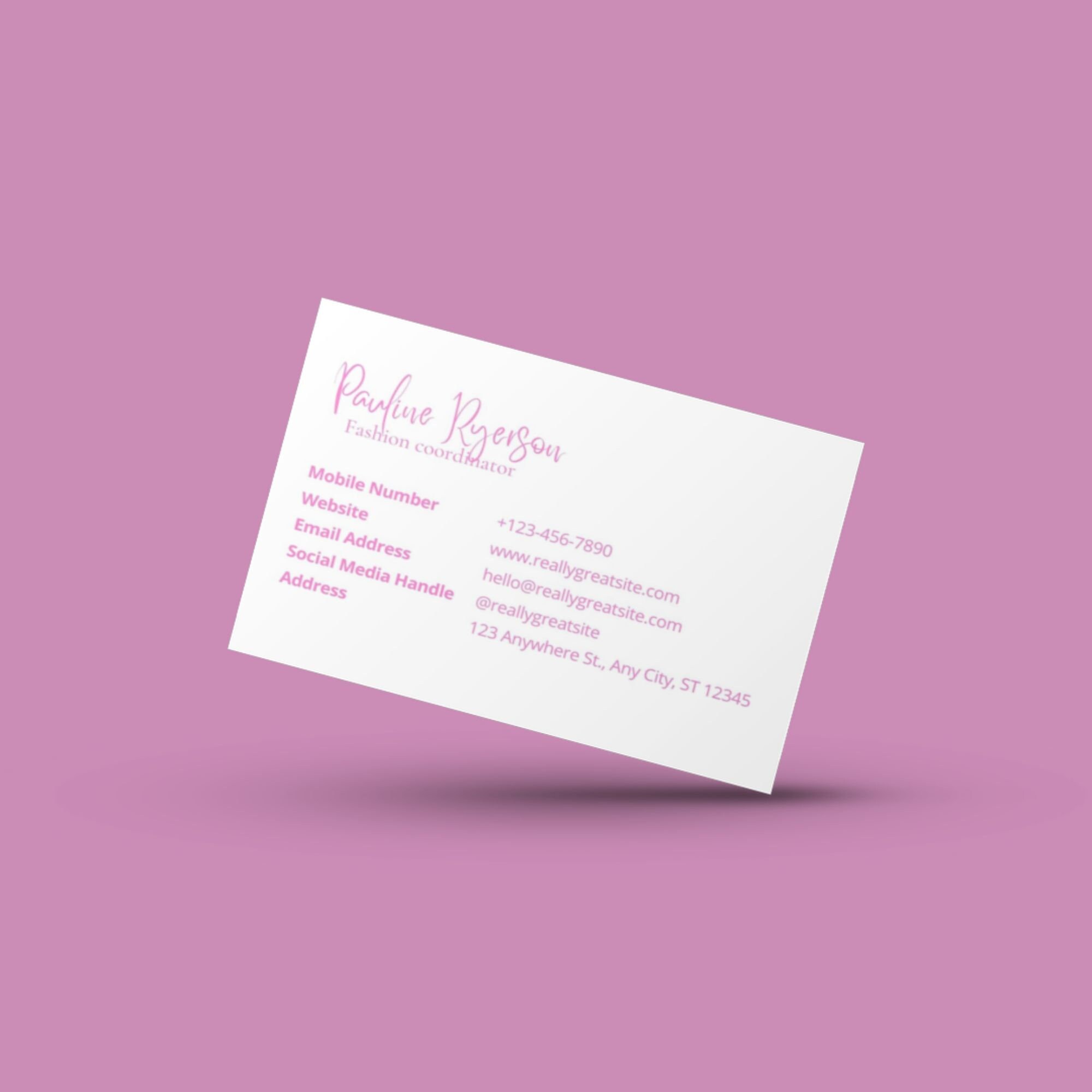 Customizable Professional Business Card Template: Digital Download for ...