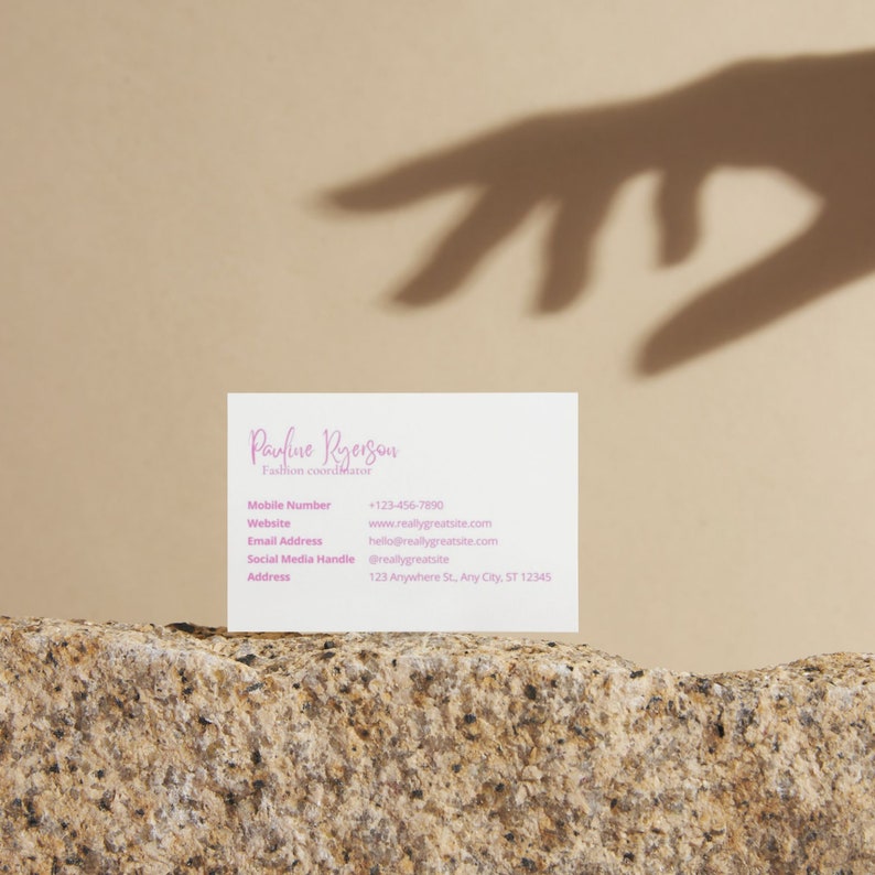 Customizable Professional Business Card Template: Digital Download for ...