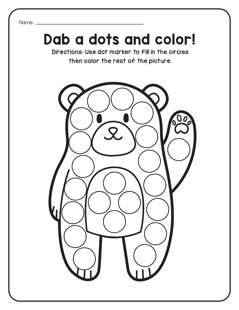 A-Z Animal Alphabet Dot Marker Worksheets: Coloring Printables for ...