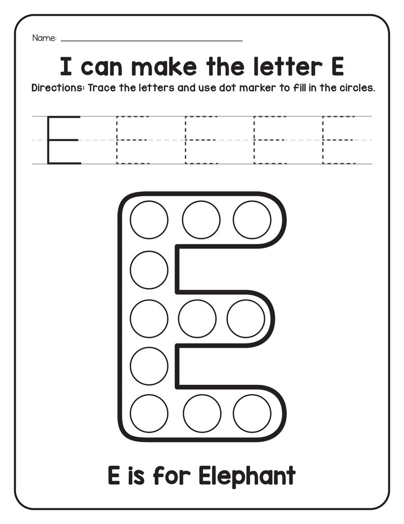 A-Z Animal Alphabet Dot Marker Worksheets: Coloring Printables for ...
