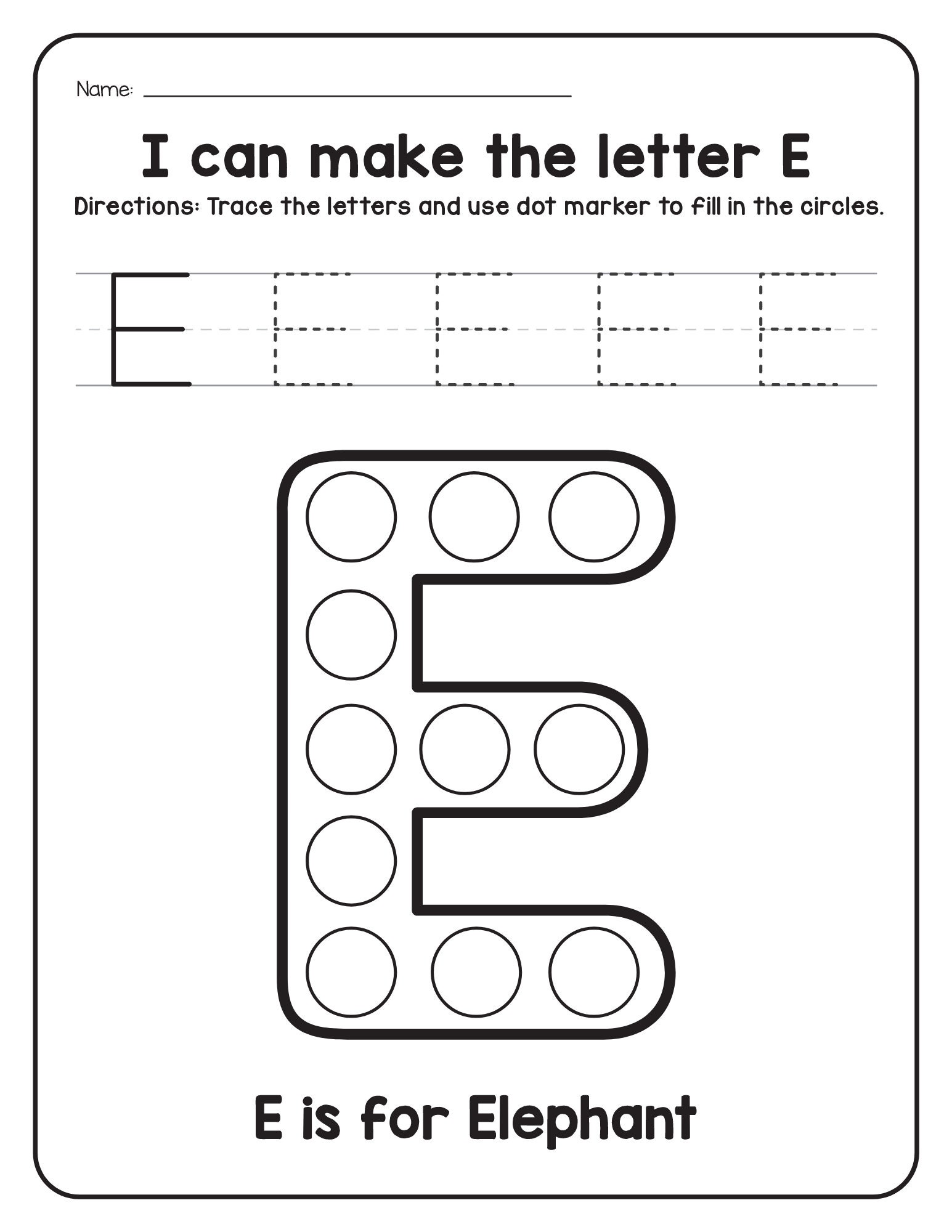 A-Z Animal Alphabet Dot Marker Worksheets: Coloring Printables for ...