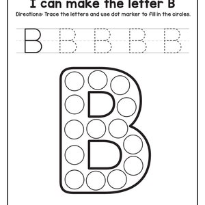 A-Z Animal Alphabet Dot Marker Worksheets: Coloring Printables for ...