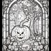 Halloween Special: 125 Unique Stained Glass Coloring Pages for Adults ...