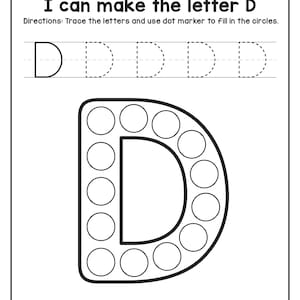 A-Z Animal Alphabet Dot Marker Worksheets: Coloring Printables for ...