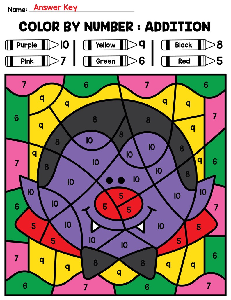 Spooktacular Learning | Halloween Color by Number Worksheets Make Math ...