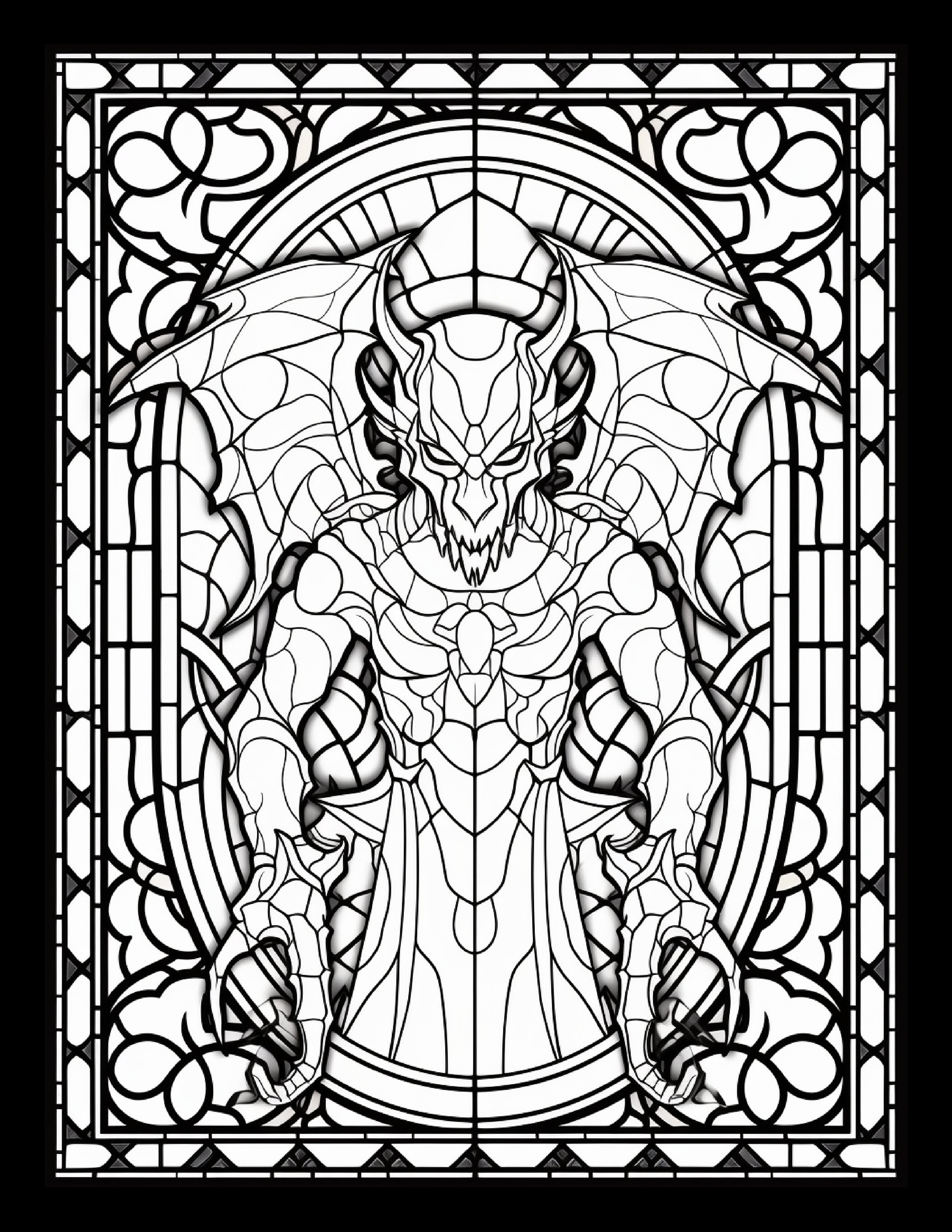 Halloween Special: 125 Unique Stained Glass Coloring Pages for Adults ...