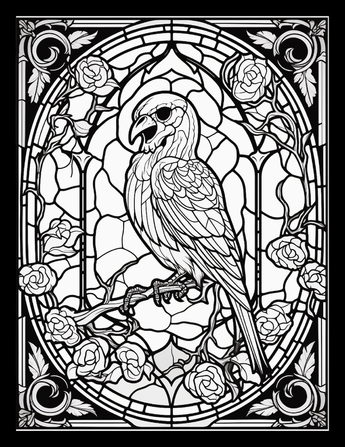 Halloween Special: 125 Unique Stained Glass Coloring Pages for Adults ...