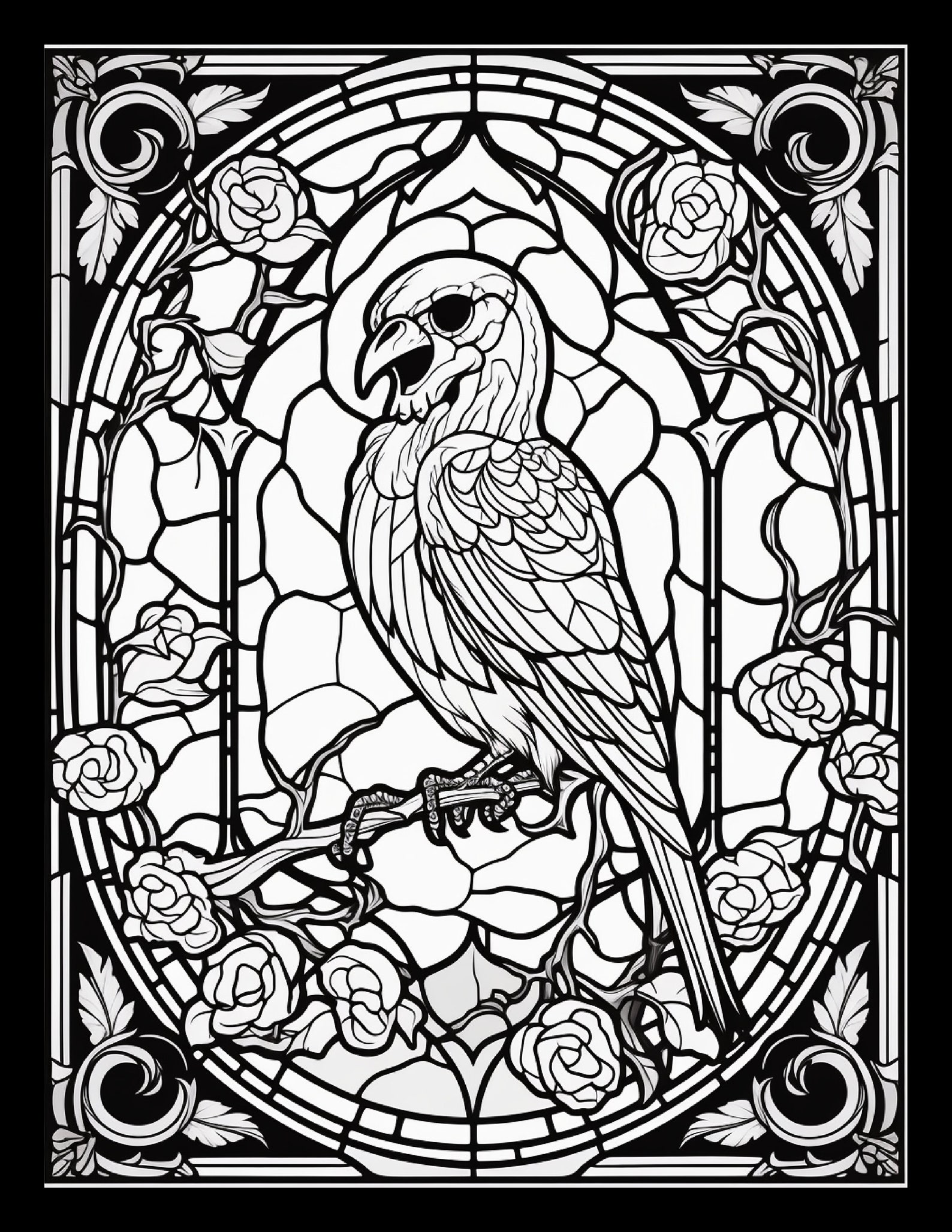 Halloween Special: 125 Unique Stained Glass Coloring Pages for Adults ...