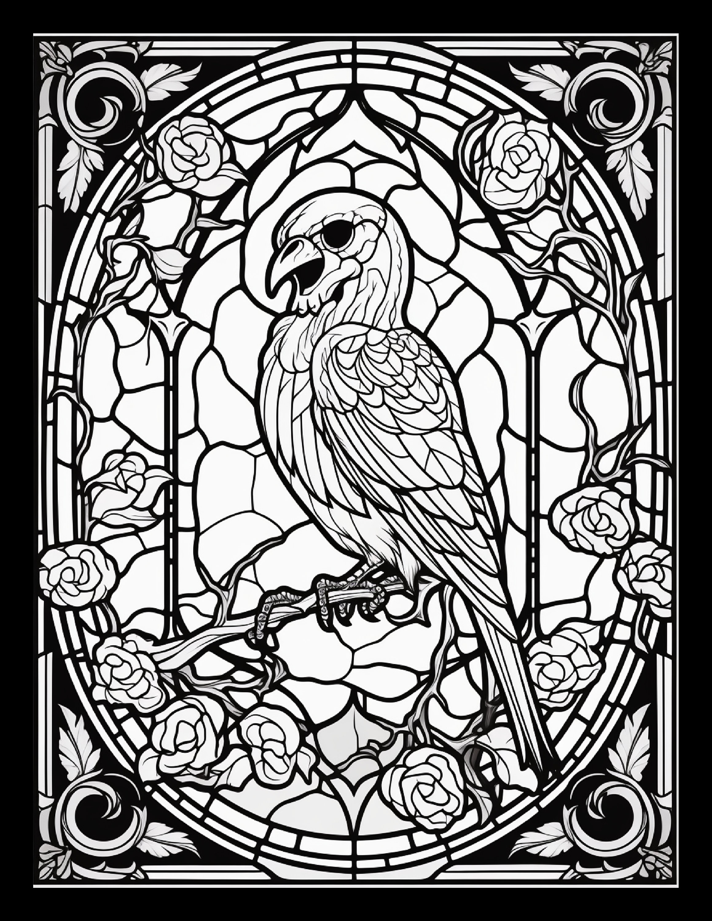 Halloween Special: 125 Unique Stained Glass Coloring Pages for Adults ...