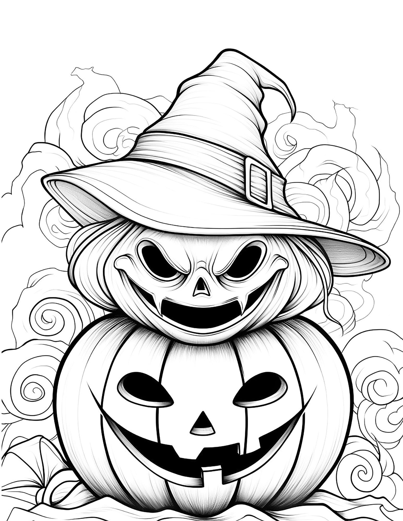 Spooky Delight: Adult Halloween Printable Coloring Pages - Etsy
