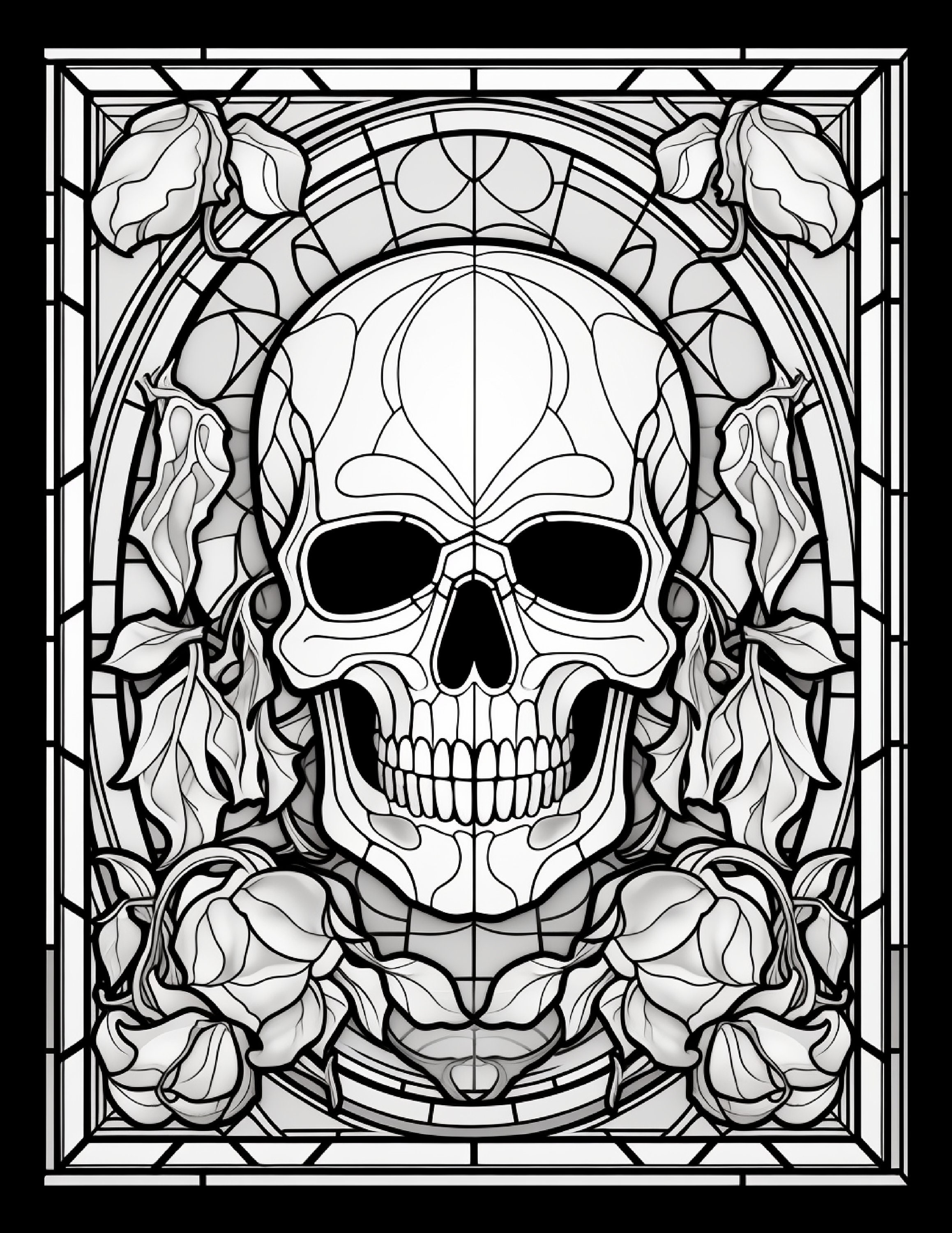 Halloween Special: 125 Unique Stained Glass Coloring Pages for Adults ...