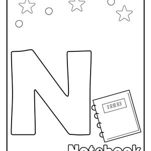 26 ABC Alphabet Coloring Pages for Kids Educational Coloring Book Fun ...