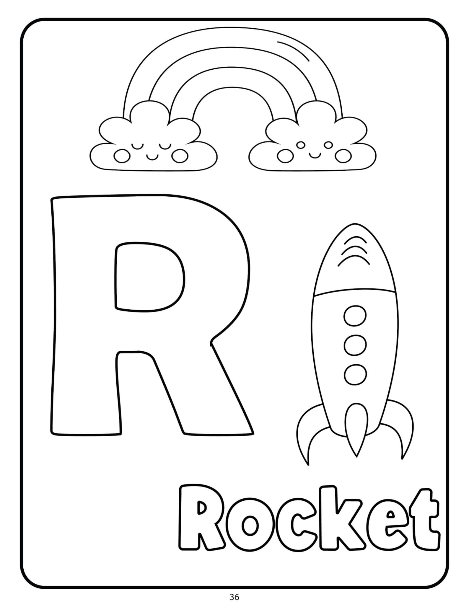 26 ABC Alphabet Coloring Pages for Kids Educational Coloring Book Fun ...