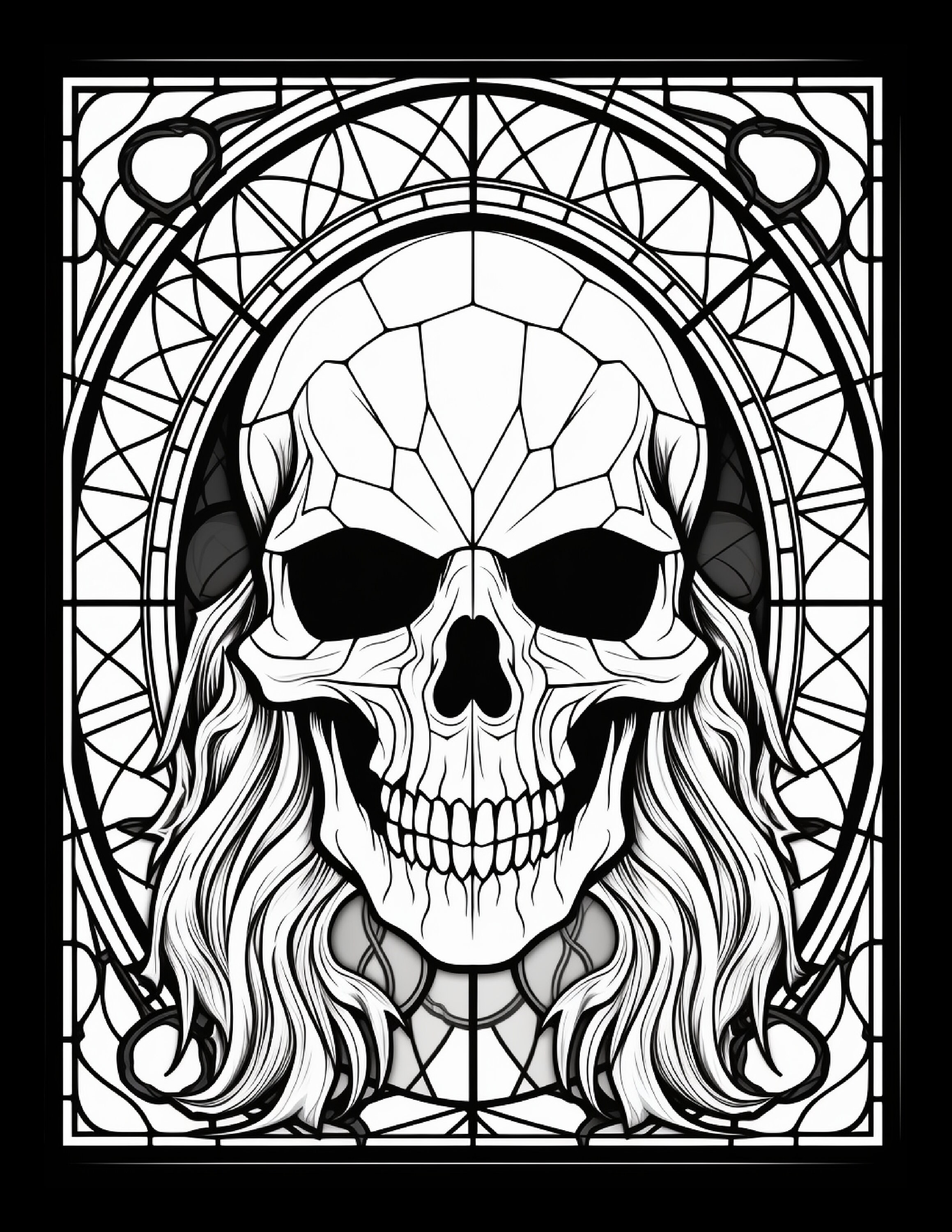 Halloween Special: 125 Unique Stained Glass Coloring Pages for Adults ...