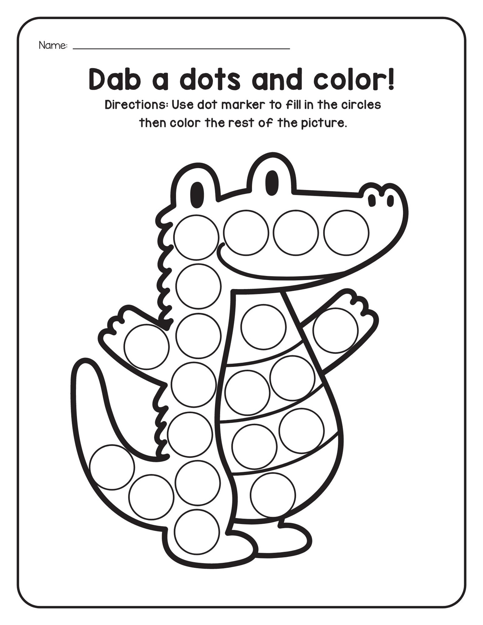 A-Z Animal Alphabet Dot Marker Worksheets: Coloring Printables for ...
