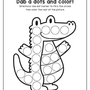 A-Z Animal Alphabet Dot Marker Worksheets: Coloring Printables for ...