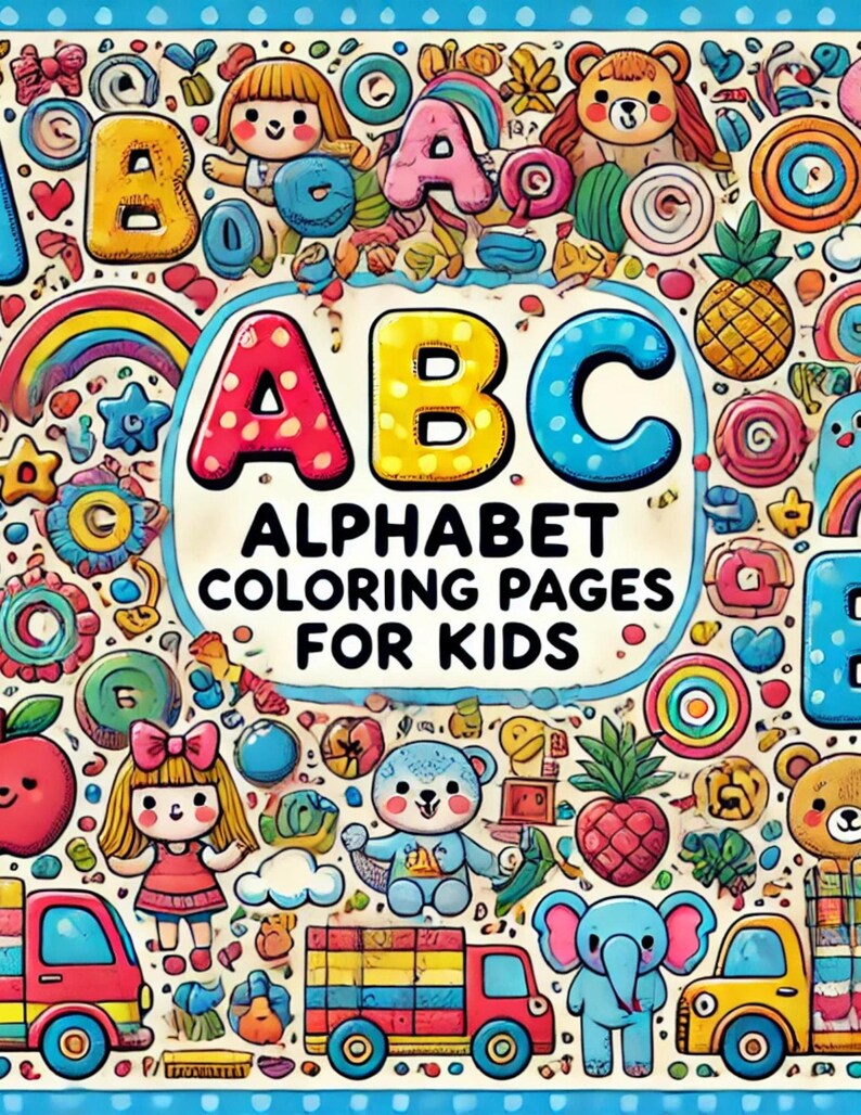 26 ABC Alphabet Coloring Pages for Kids Educational Coloring Book Fun ...
