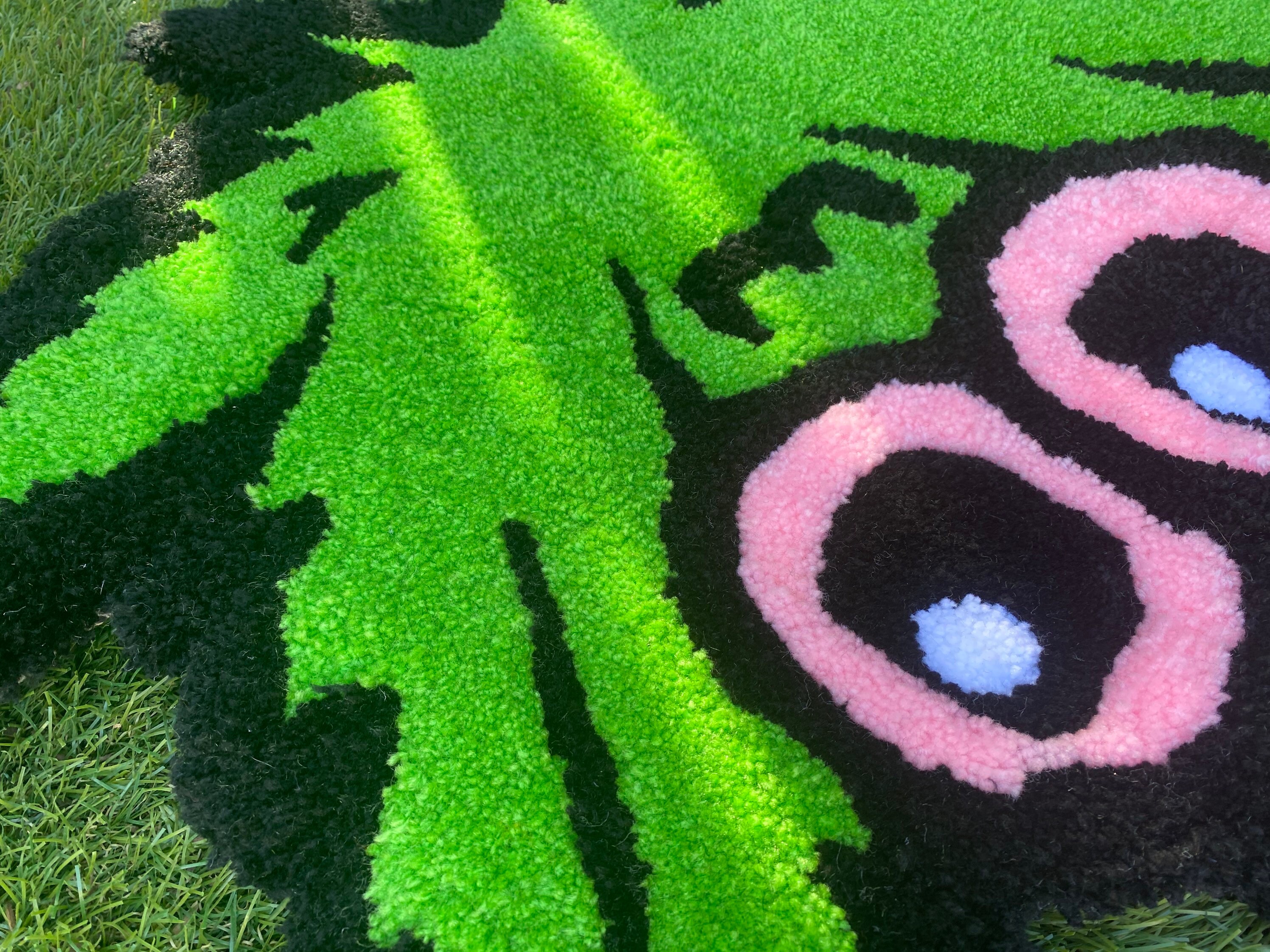 420 High Weed Leaf Tufted Rug - Etsy