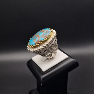 Stunning Natural Turquoise Silver Ring - Fairuz - Etsy