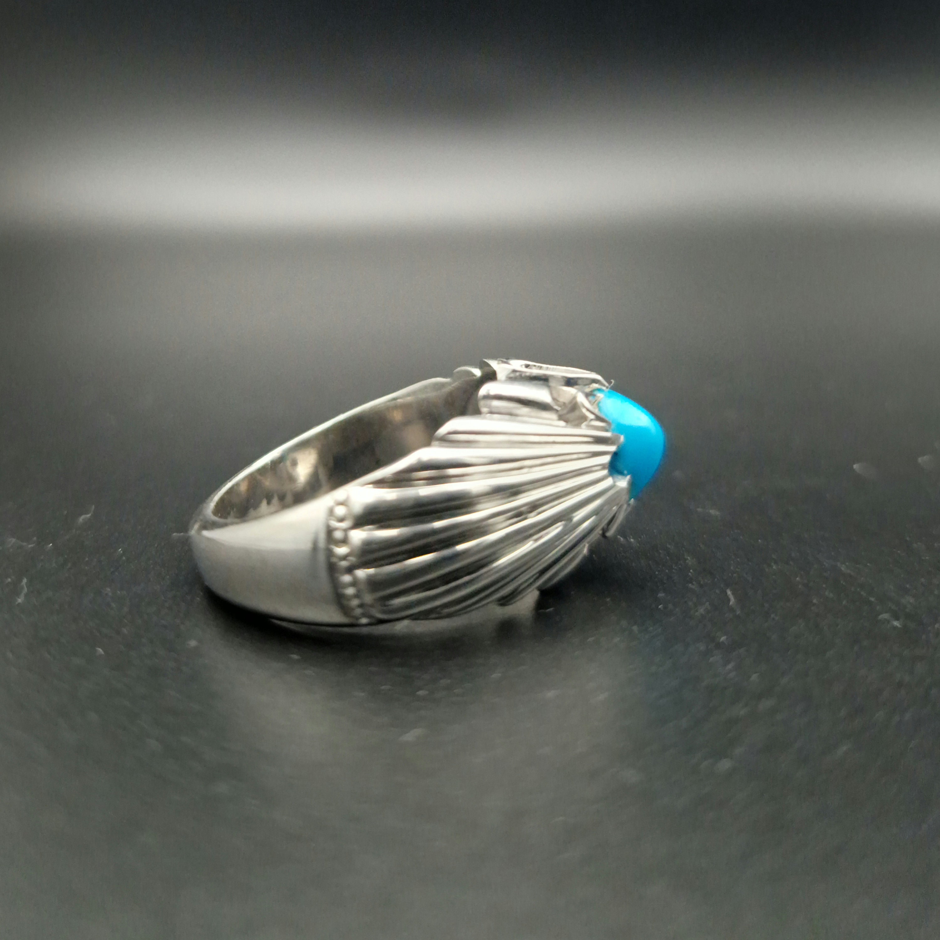 Turquoise fairuz / Feroze Silver Ring Handmade / Turquoise - Etsy