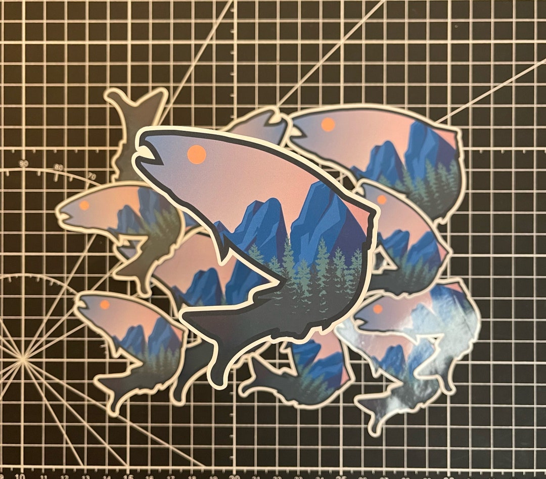 Salmon Decal - Etsy
