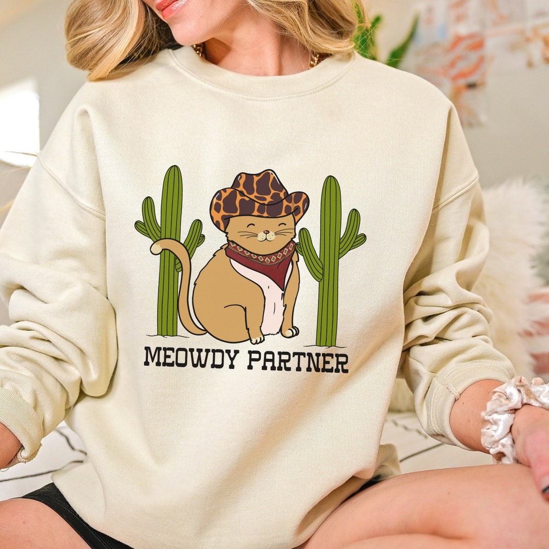 Cowboy Cat Shirt, Meowdy Partner Shirt, Funny Cat Meme Shirt1, Funny ...