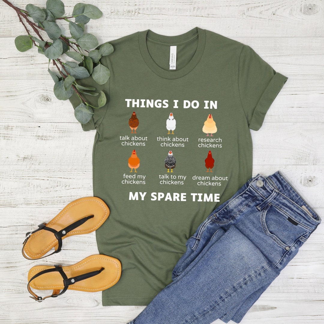 My Spare Time Shirt, Raisin Chickens Tee, Hen Chicken Shirt, Mom ...