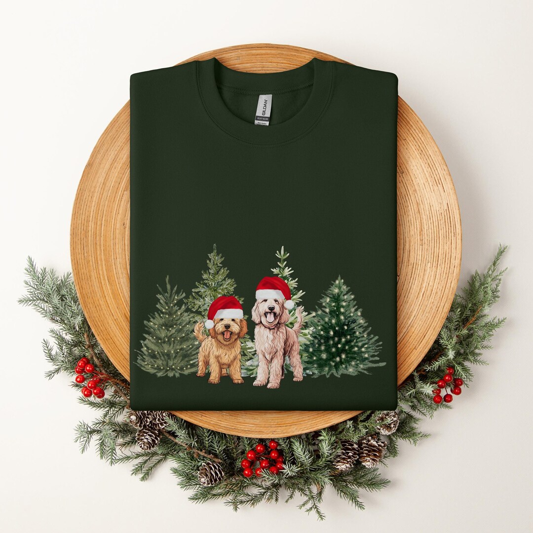 Goldendoodle Christmas Sweatshirt, Doodle Dog Christmas, Goldendoodle ...