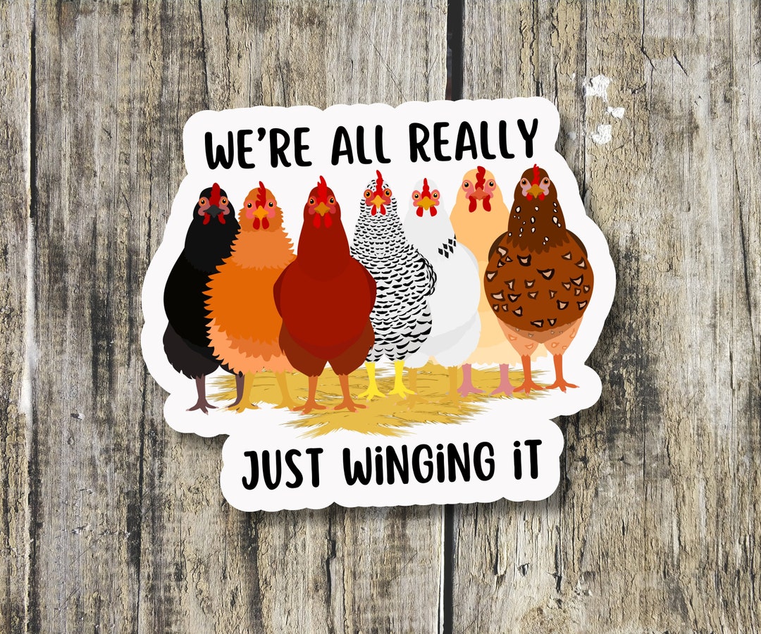 Chicken Stickers, Chicken Water Bottle Sticker Funny Chicken Sticker ...