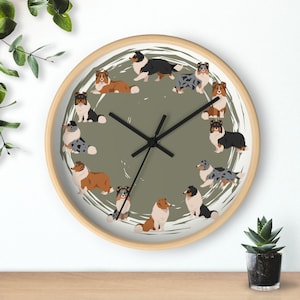 Sheltie Clock, Sheltie Gifts, Sheltie Mom Gift, Sheltie Owner Gift ...