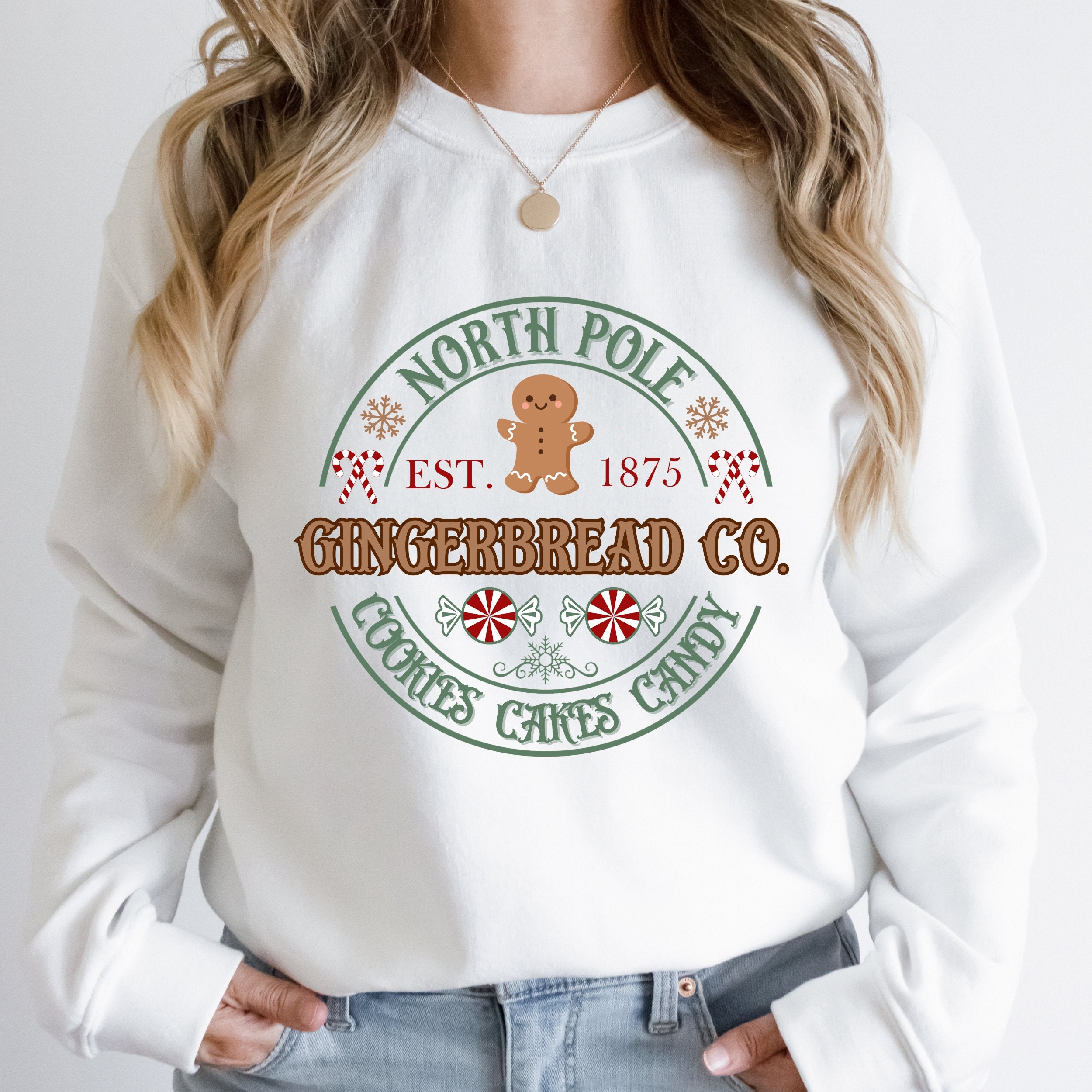 Gingerbread Bakery, Gingerbread Crewneck, Gingerbread Cookies Sweater ...