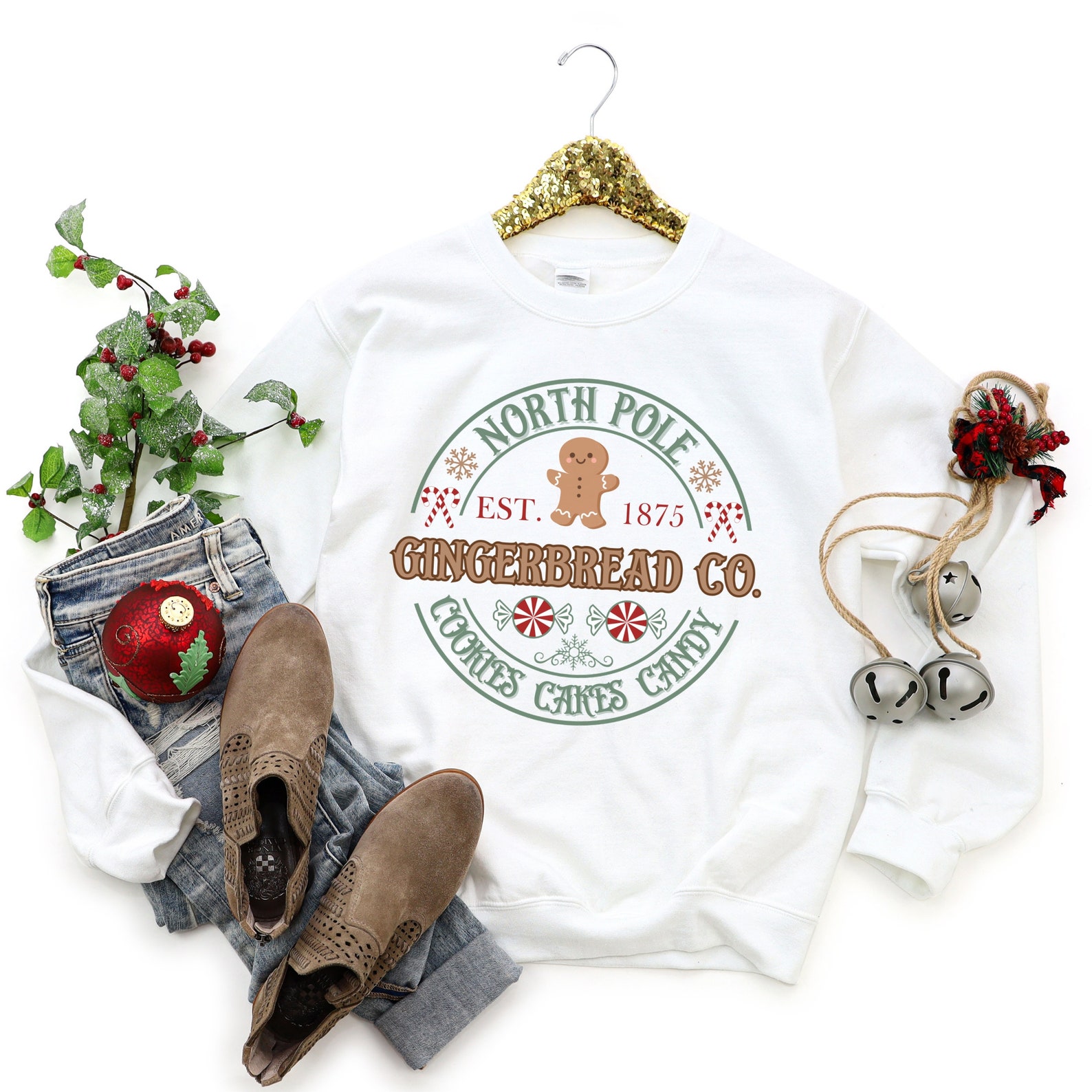 Gingerbread Bakery, Gingerbread Crewneck, Gingerbread Cookies Sweater ...