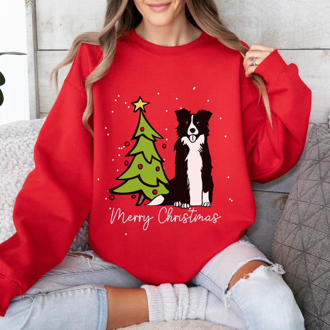 Border Collie Christmas Shirt, Border Collie Sweatshirt, Border Collie ...