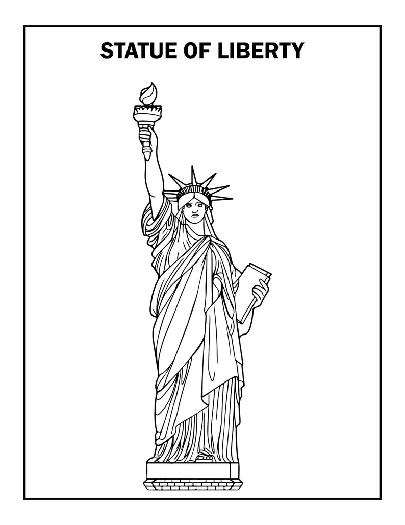 Famous Places From Around World Coloring Book Pages 25 Pages - Etsy