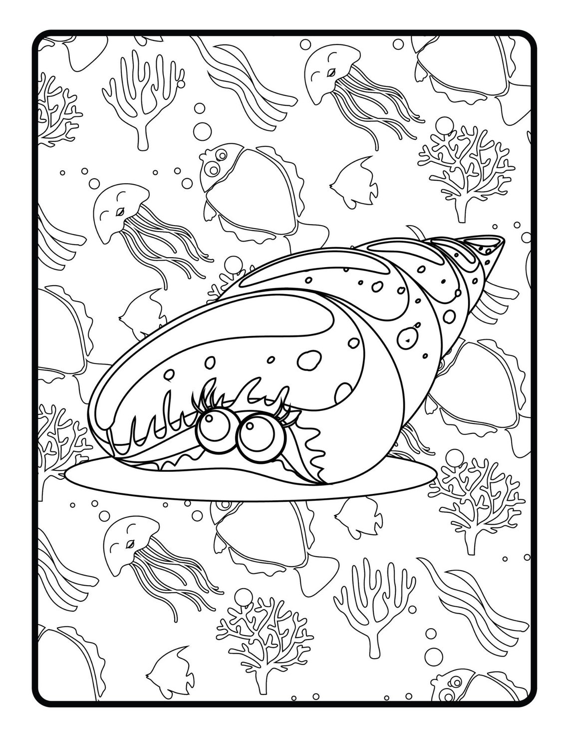30 Ocean Animal Coloring Book Pages Farm Animals, Sea Animals, Desert ...