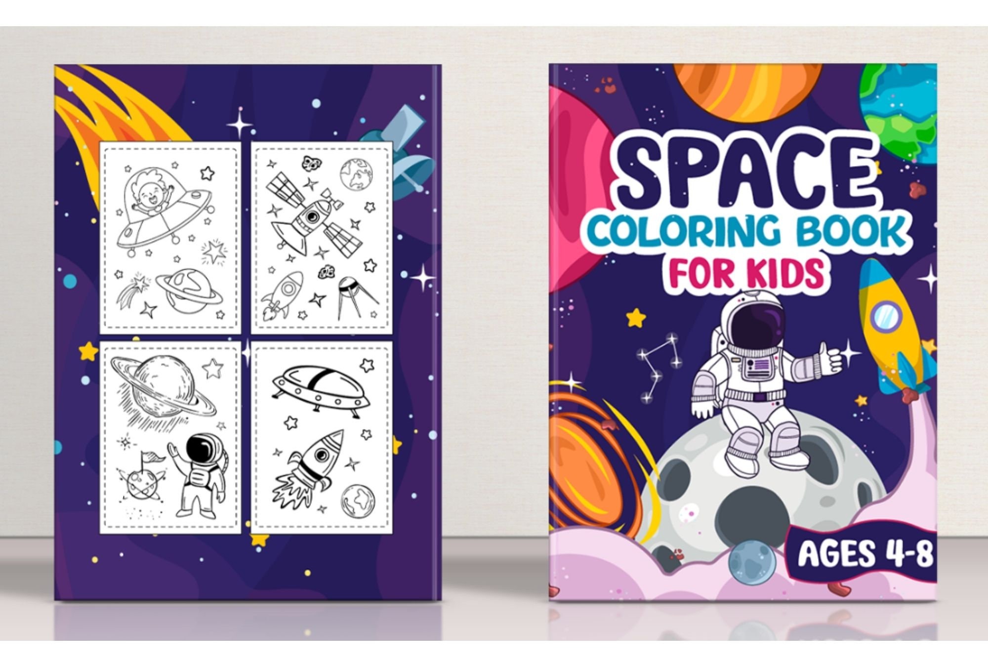 Space Coloring Book, 15 Space Pictures for Boys, Girls - Etsy