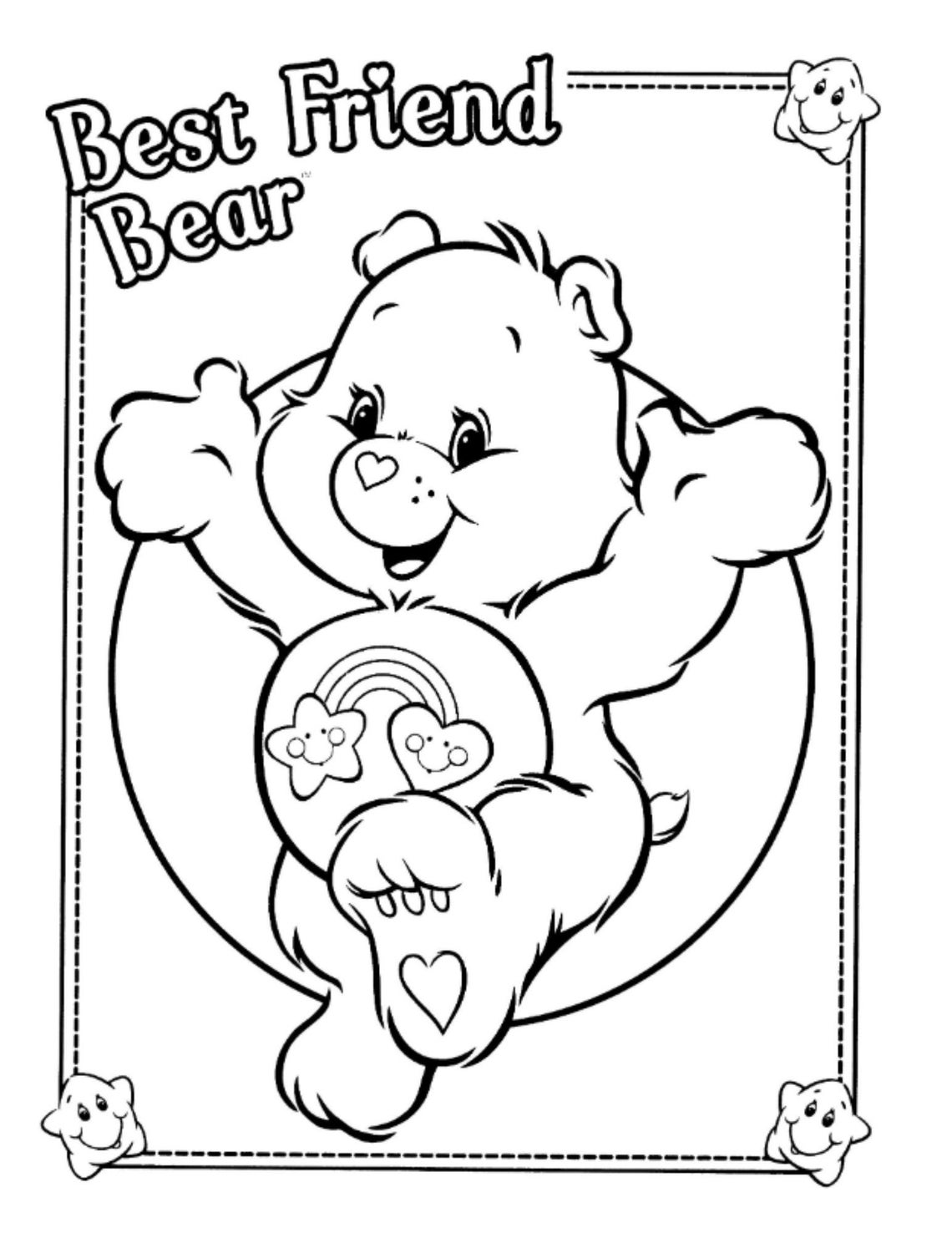 Care Bear Coloring Book, 28 Care Bear Pictures to Print for Children's ...