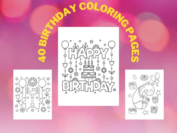 Printable Coloring Pages For Kids Birthday