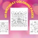 Birthday Coloring Book, 40 Birthday Pictures to Print for Children's ...