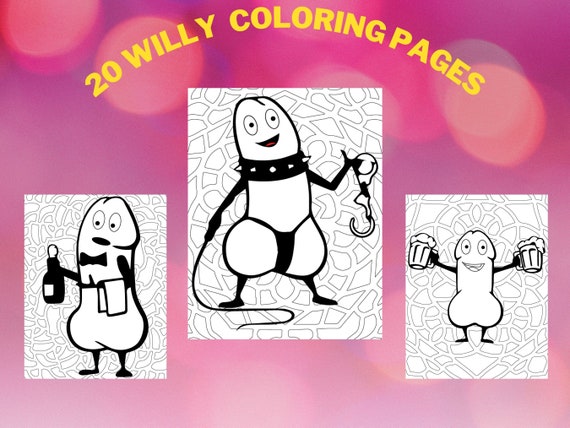 Funny Willypenis Coloring Book For Adults Hen Party Funny Etsy