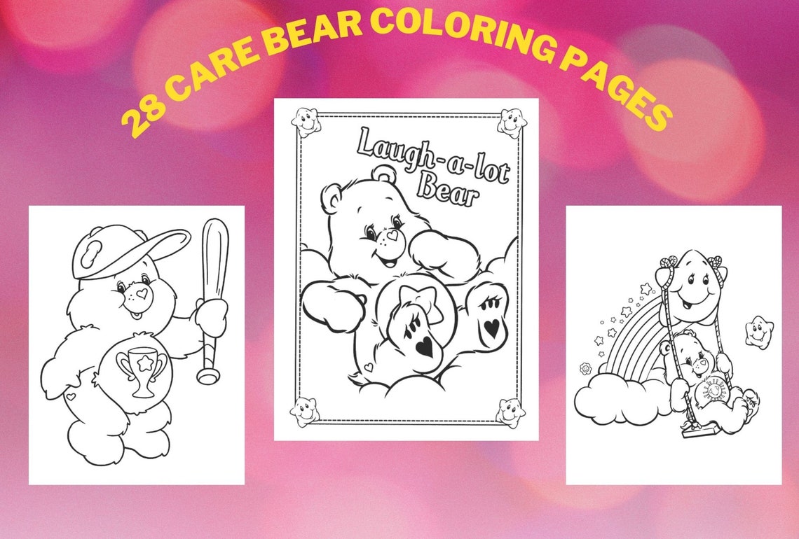 Care Bear Coloring Book, 28 Care Bear Pictures to Print for Children's ...