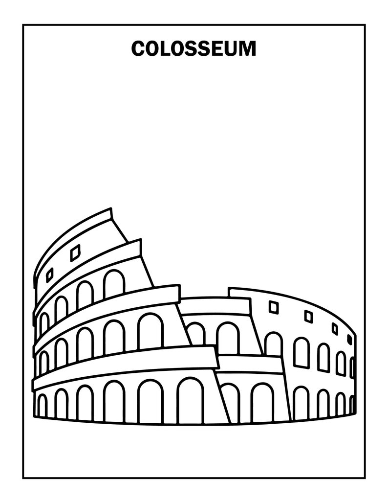 Kids Coloring Book, Famous Landmarks 25 Pages - Etsy