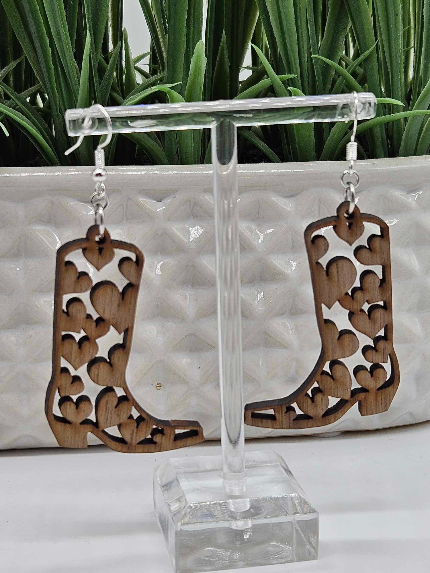 Heart Boots Earring Svg Pdf Dxf Ai Png Jpg Webp Tiff – Laser Cut Cowboy ...