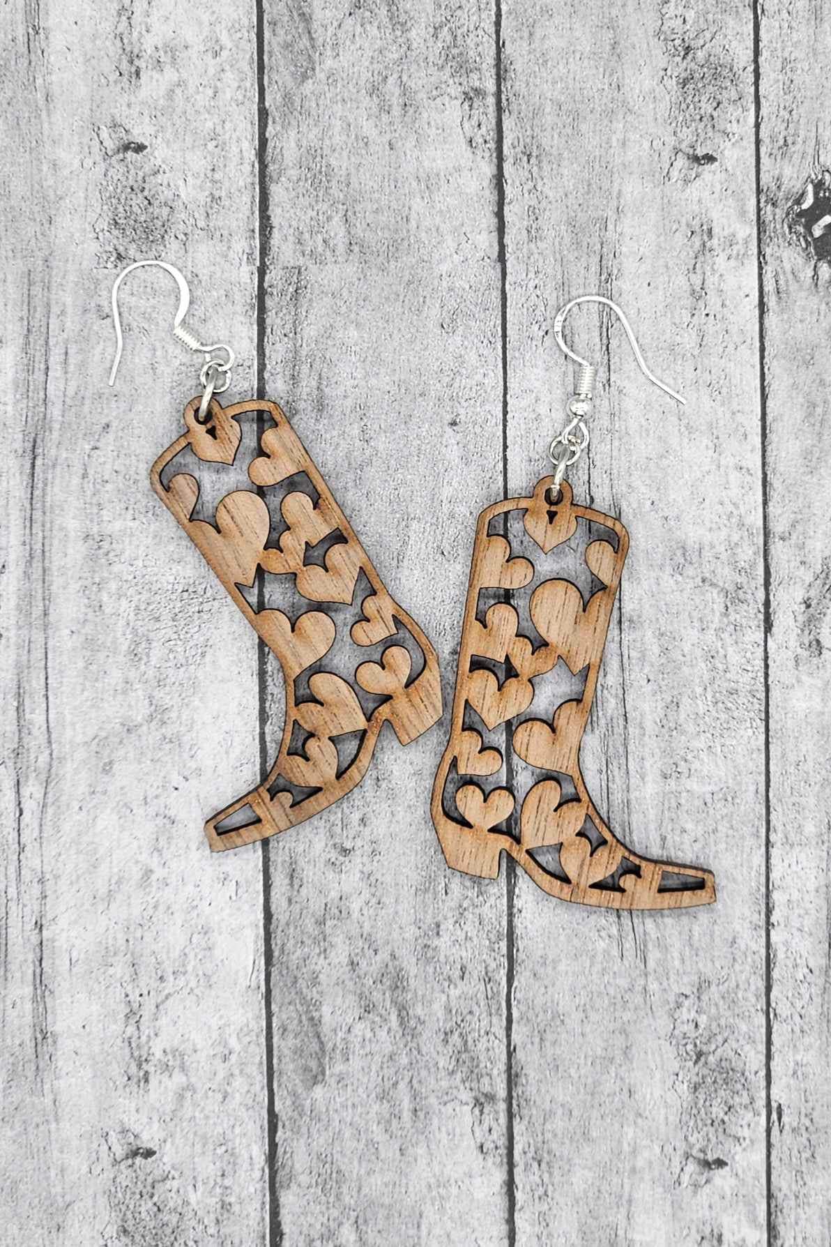 Heart Boots Earring Svg Pdf Dxf Ai Png Jpg Webp Tiff – Laser Cut Cowboy ...