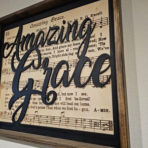 Amazing Grace Sign Svg – Layered Wood Hymn Laser File – Gospel Wall ...
