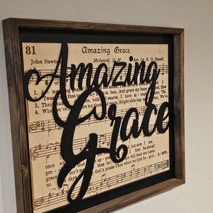Amazing Grace Sign Svg – Layered Wood Hymn Laser File – Gospel Wall ...